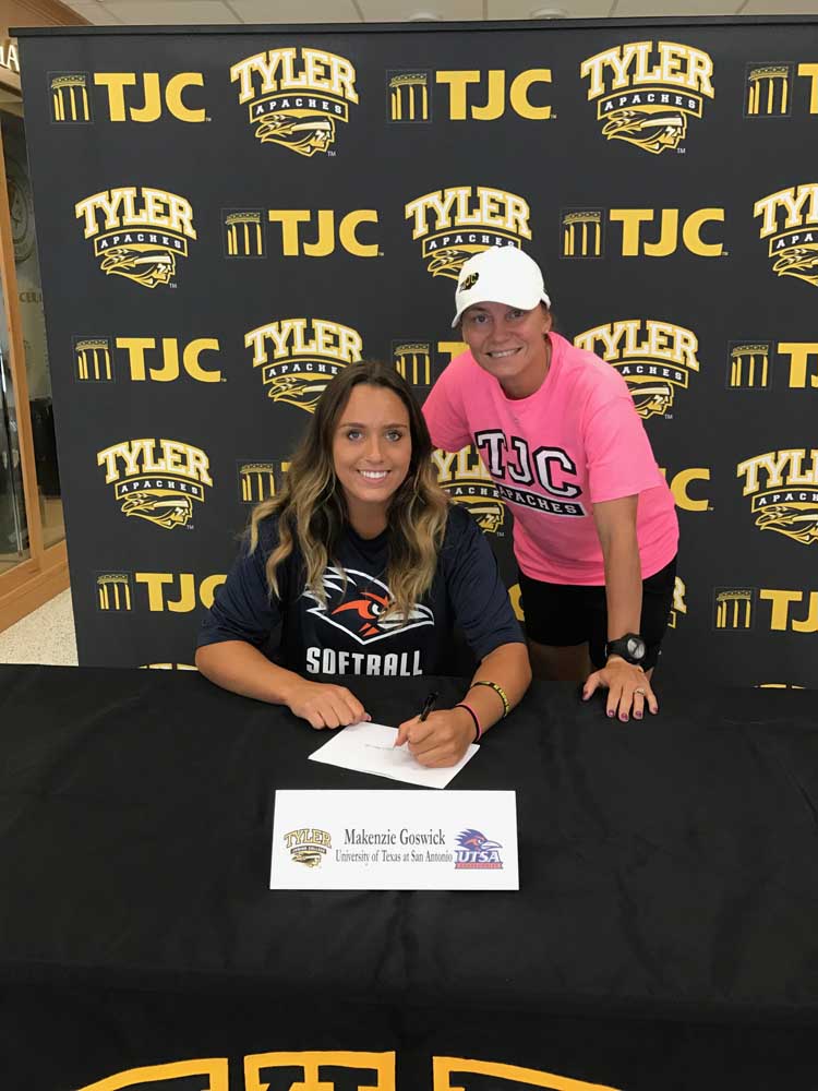 TJC softball standout Makenzie Goswick signs with UTSA | Tyler Morning ...