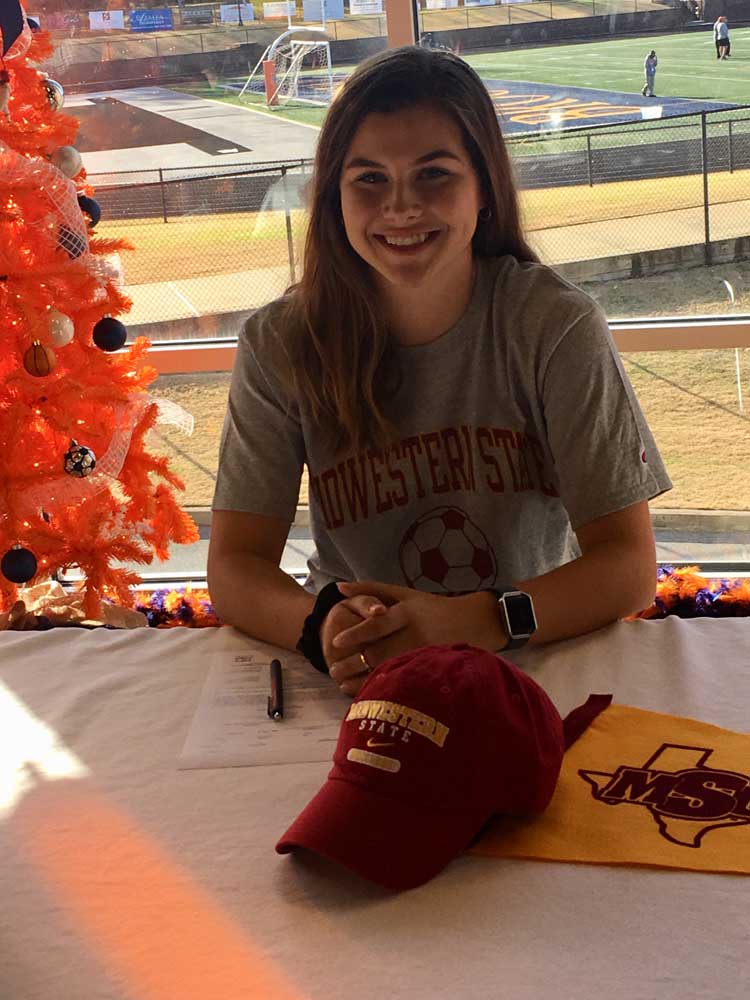 Brook Hill’s Morgan Carpenter signs to play soccer for Midwestern State ...