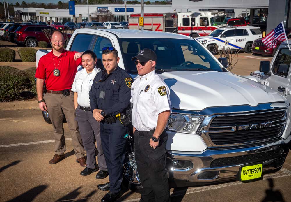 First responders surprised with new truck from Patterson Tyler Dodge ...