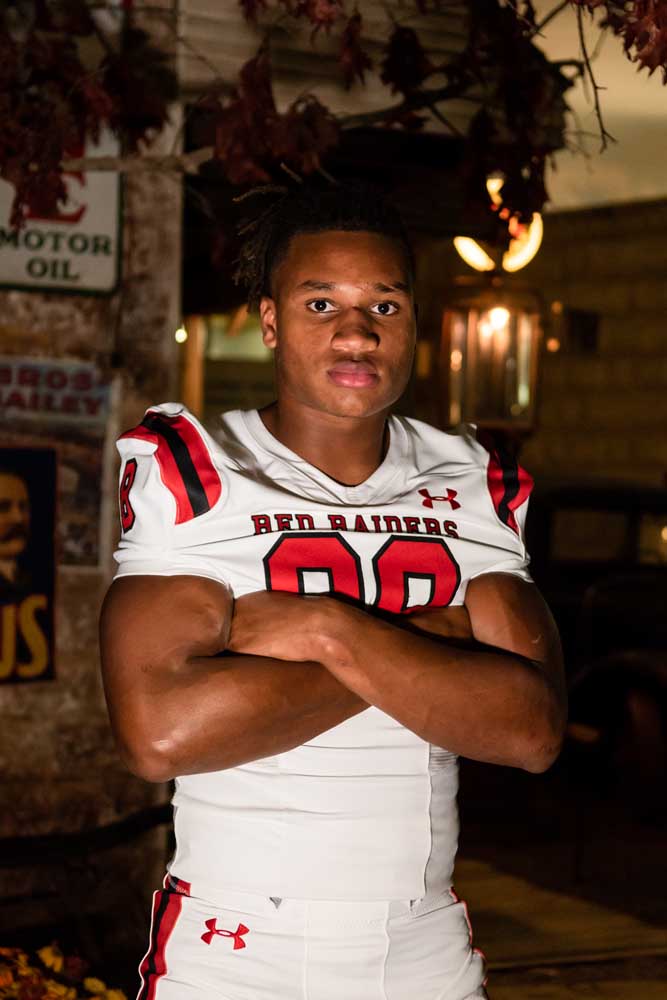 Jamal Ligon leads Tyler Lee Red Raiders on both sides of football ...