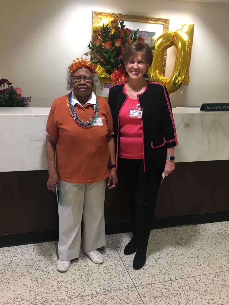 UT Health Tyler volunteer celebrates 101st birthday on the job | Tyler ...