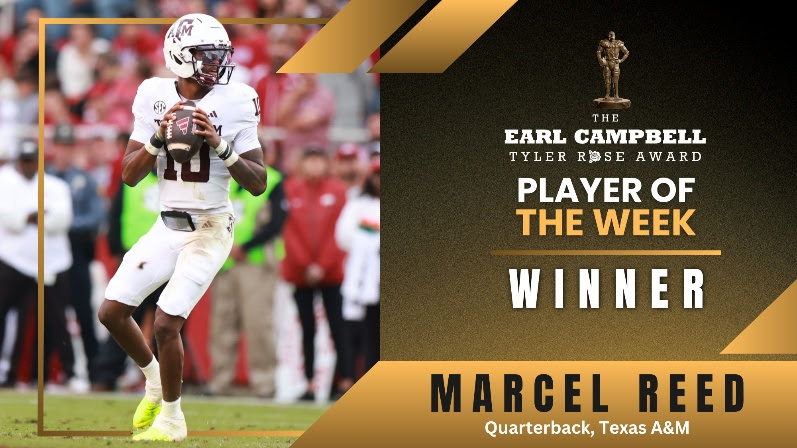 Texas A&M’s Marcel Reed named Earl Campbell Tyler Rose Player of the ...